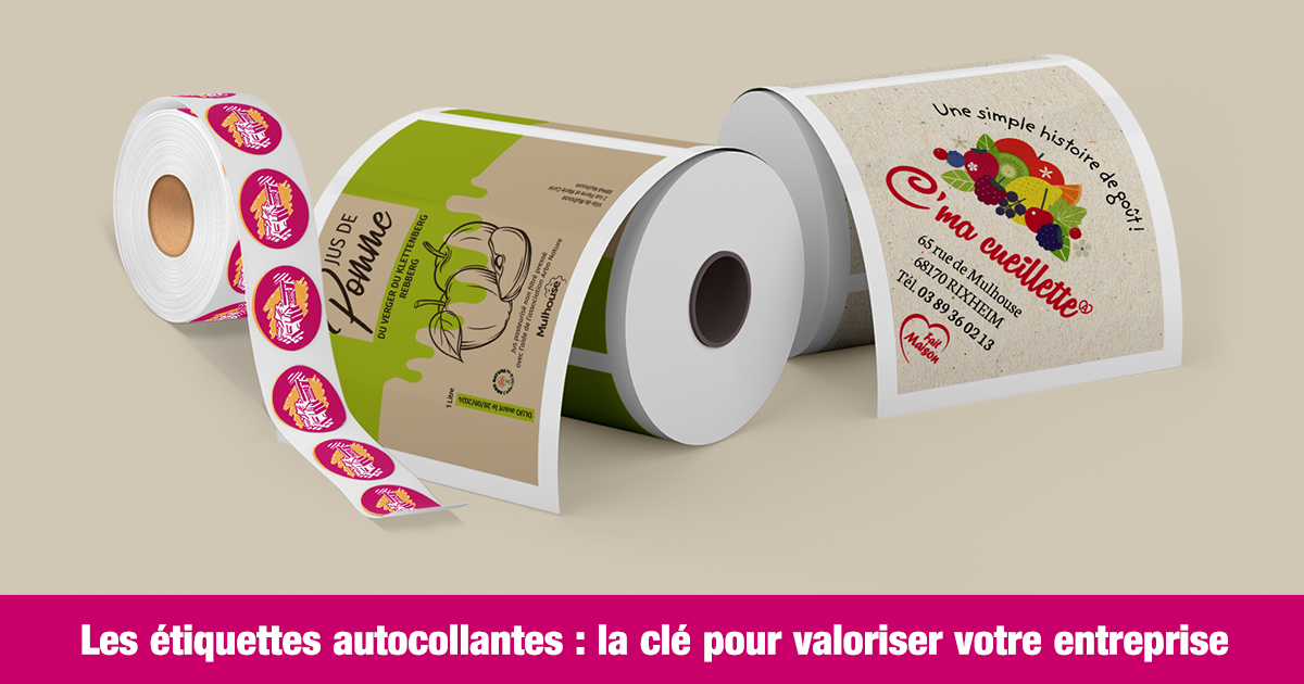Étiquettes autocollantes personnalisées - Imprimerie Centrale Mulhouse